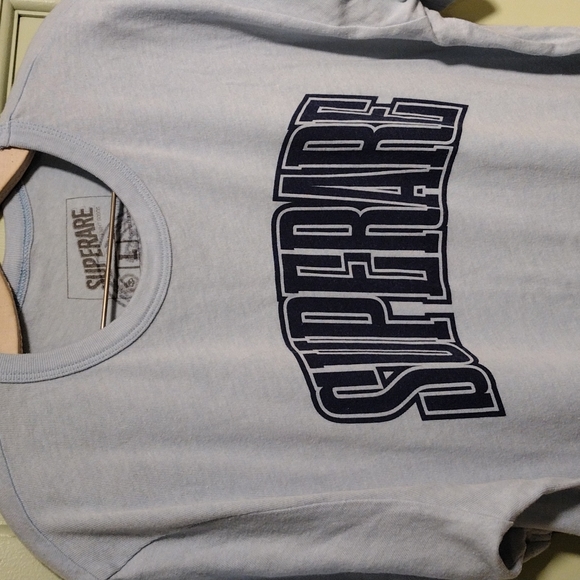 superare | Tops | Womens Superare Logo Number 1 Light Blue Navy Large ...